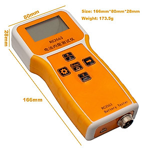 LeTkingok RC3563 Battery Tester, High Precision Handheld Battery Internal Resistance Tester Lead Lithium Nickel Chromium Battery Tester (Standard Probe)