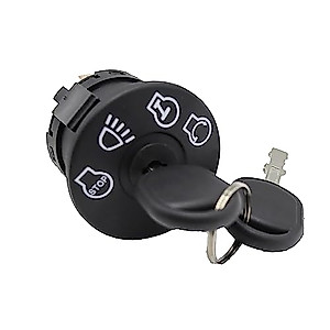 Hxadll 4 Position 7 Terminals Lawn Mower Riding Ignition Switch with Key Compatible with Husqvarna Craftsman AYP CubCadet Replace 925-1741 725-1741