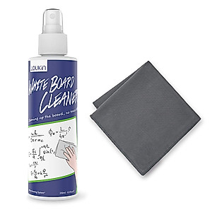 loukin Non-Toxic Whiteboard Cleaner, 8.5oz Dry Erase Board Cleaner, Low-Odor Whiteboard Cleaning Spray with Cloth, Removes Stubborn Marks from Whiteboards