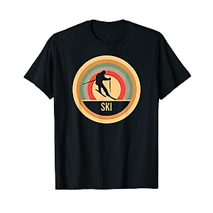 Retro Vintage Skiing T-Shirt for skiers