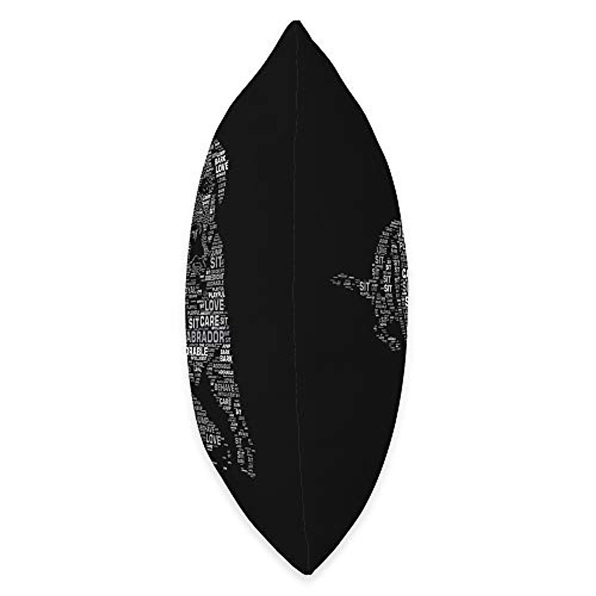 Silver Dog Trading Co. Black Labrador Retriever Gift Yellow Chocolate Lab Calligram Throw Pillow, 16x16, Multicolor