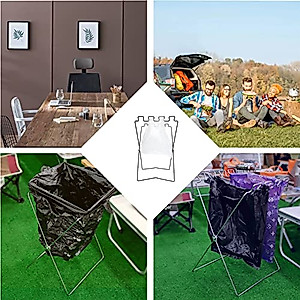 Trash Rack, Portable Trash Bag Rack Hanging Trash Garbage Bag Holder BBQ Trash Rack, Portable Garbage Bag Holder for Kitchen Camping Picnic