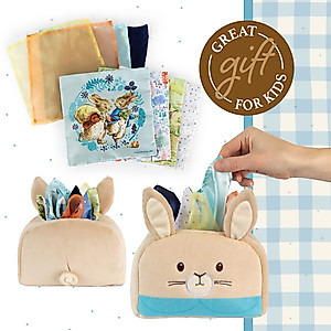 Kids Preferred Peter Rabbit Tissue Box Montessori Sensory Toy 8 Double Sided Tissues For Infants, Babies, and Kids Based on the Beatrix Potter Books