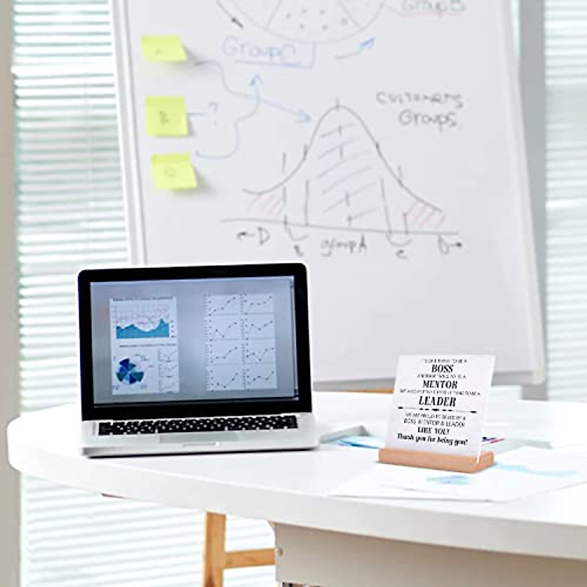 BaubleDazz Boss Gifts for Men, Women, Going Away Gifts for Boss, Boss Appreciation Gifts, Desk Plaque with Solid Wood Stand, Thank You Gift for Boss, Boss Lady, Mentor, Leader