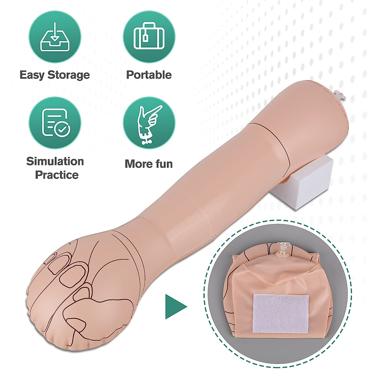 Ultrassist IV & Phlebotomy Practice Kit for Nursing Students, IV Start Kit for Injection Practice, Venipuncture Kit with Latex-Free Veins