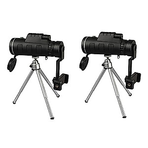 Mikikit 2pcs Travel Magnifying Mirror Mobile Lens Screen Magnifier Phone Camera Magnifier monocular Telescope with Night monocular Telescope for Mobile Phone 40x60 Telescope Telephone