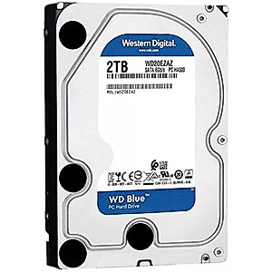 Western Digital 2TB WD Blue PC Internal Hard Drive HDD - 5400 RPM, SATA 6 Gb/s, 256 MB Cache, 3.5" - WD20EZAZ