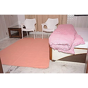 Rajputana Export Handmade Braided Rectangle Shape Cotton Rug/Rugs for Bedroom/Cream Rug/Cotton Rug/Organic Rug/Handmade Rug (Black, 4x6 Ft.)