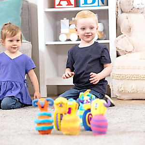 Melissa & Doug Fuzzy Monster Bowling Pins & Ball With Mesh Storage Bag (8-Piece Set) - Toddler Plush Indoor Bowling Set, Monster Bowling Set For Toddlers And Kids Ages 2+