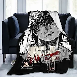 Anime Baki The Grappler Baki Hanma Throw Blanket Ultra-Soft Micro Fleece Cozy Warm Suitable for All Living Rooms/Bedrooms/Sofa 40"X30"