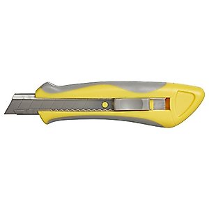 ECR4Kids Cutting Edge Ultra-Grip Retractable Utility Knife - Heavy Duty Box Cutter, Yellow