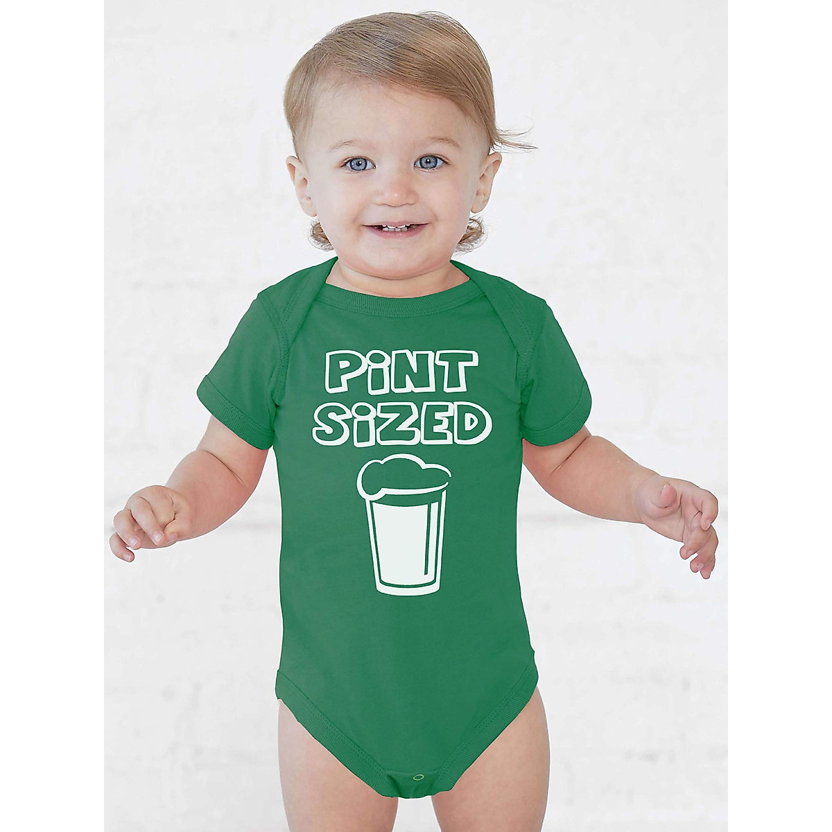 Aiden's Corner Handmade Pint Sized Baby Boy Girl St Patricks Day Outfits Cute Funny Green Irish St Paddys Day Bodysuits (Pint, 12 Months)