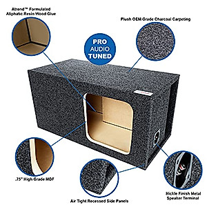 Bbox Single Vented 12 Inch Subwoofer Enclosure Engineered for Kicker Solo-Baric Model L5 & L7 Subwoofers - Car Subwoofer Boxes & Enclosures & Subwoofer Box Improves Audio Quality, Sound & Bass