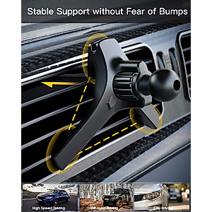 ZEEHOO Universal Air Vent Clip for Car Mount with [ Diameter 0.67 in (17 mm)] Joint Ball, Phone Vent Clip for Most Car Phone Holder & Wireless Car Charger