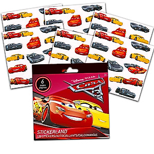 Walt Disney Studio Cars Backpack School Set for Boys, Kids Bundle with Deluxe 15 Inch Lightning McQueen Bag, 200+ Stickers, and More (Disney Supplies), lunch, lunch