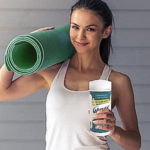 Wipex Fitness Equipment Wipes - Original Natural Plant Based Gym Wipes for Equipment, Clean Surfaces at Home or Gym, Use as a Yoga Mat Cleaner, Lemongrass, Eucalyptus & Vinegar, 50 Count (Pack of 1)