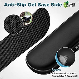 Gimars Upgrade Enlarge Gel Memory Foam Set Keyboard Wrist Rest Pad, Mouse Wrist Cushion Support for Office, Computer, Laptop, Mac, Comfortable, Lightweight for Easy Typing Pain Relief, Black
