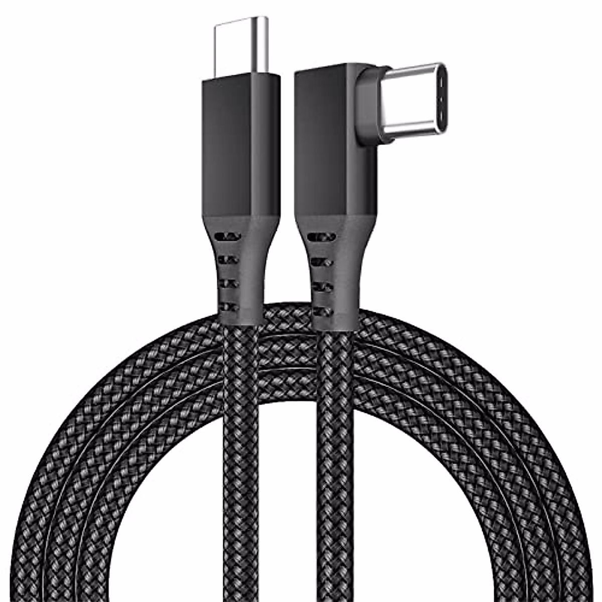 6M/20Ft Type C to Type C Cable Right Angle 5A Super Fast Charging USB C Cable Compatible with Macboo K Pro 2021 and Oculus Qu
