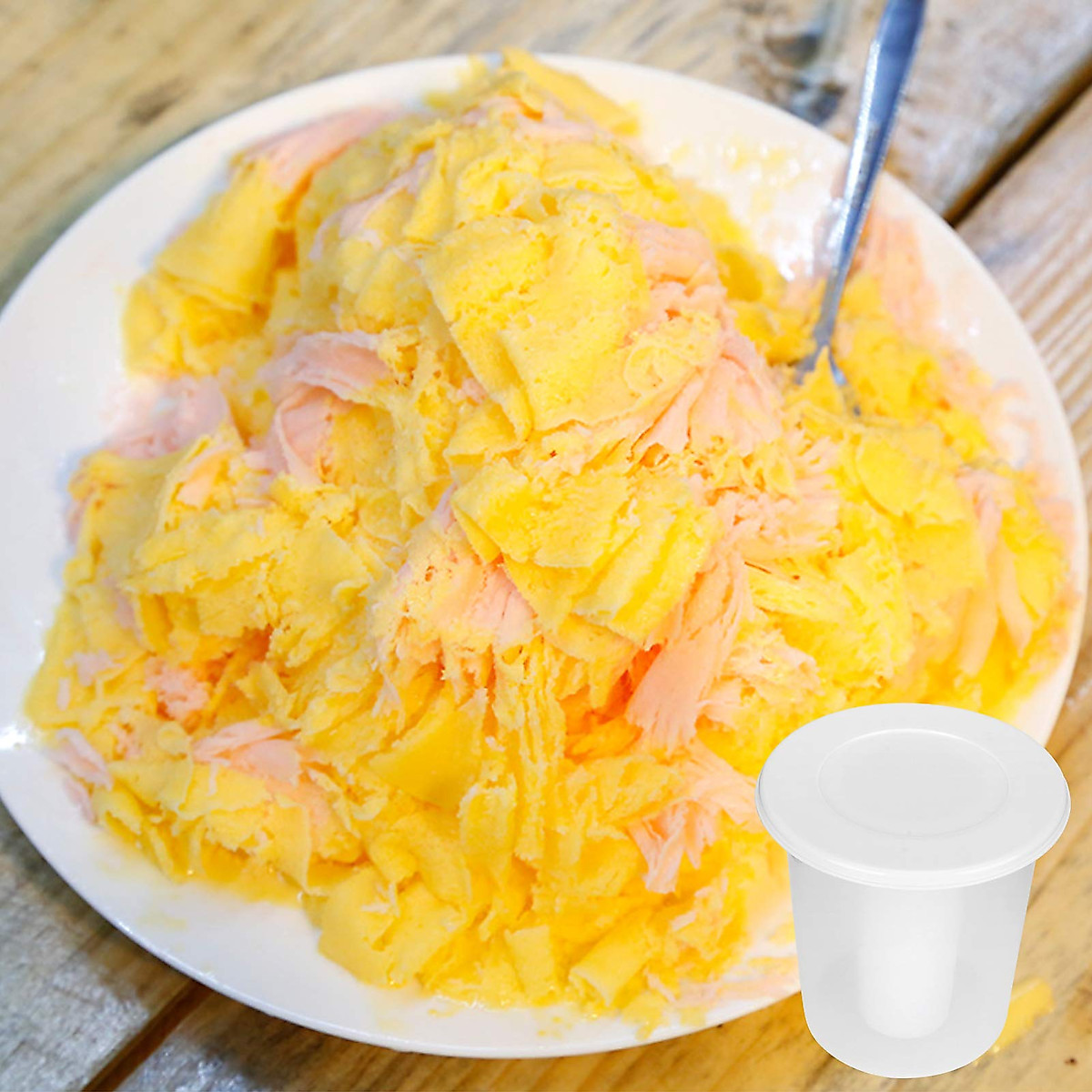 Transparent Shaved Ice Mold Cups Reusable Ice Bucket Ice Cups Plastic Shaved Ice Molds With Labeled Popsicle Molds Shaved Ice Containers For Ice Bucket Models With Lids