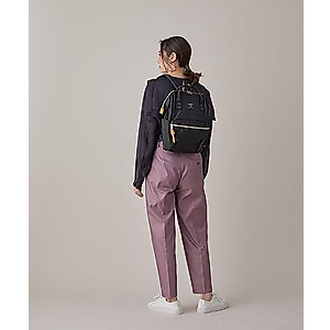 anello(アネロ) Anero ATB0197Z Backpack with Clasp, S, A4 Base, Water Repellent, Multiple Storage, PC Storage, Black
