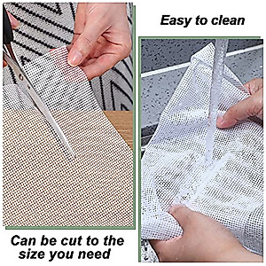 16 Pieces Silicone Dehydrator Sheets Non Stick Silicone Non-stick Food Fruit Dehydrator Mats Reusable Steamer Mesh Mat for Food Dehydrator Machine, Square (14 x 21 Inch)