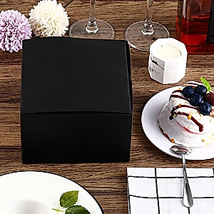 6 Pieces Gift Box 6 x 6 x 4 Inch Matte Paper Gift Boxes with Lids Christmas Gift Boxes for Presents Crafting Cupcake Boxes, Wedding, Birthday Party, Bridesmaid Proposal Boxes, Groomsmen Boxes (Black)