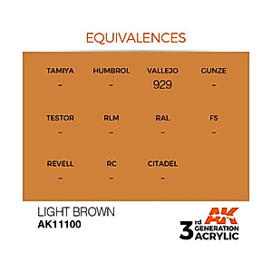 AK Interactive 3rd Gen Acrylic Light Brown 17ml
