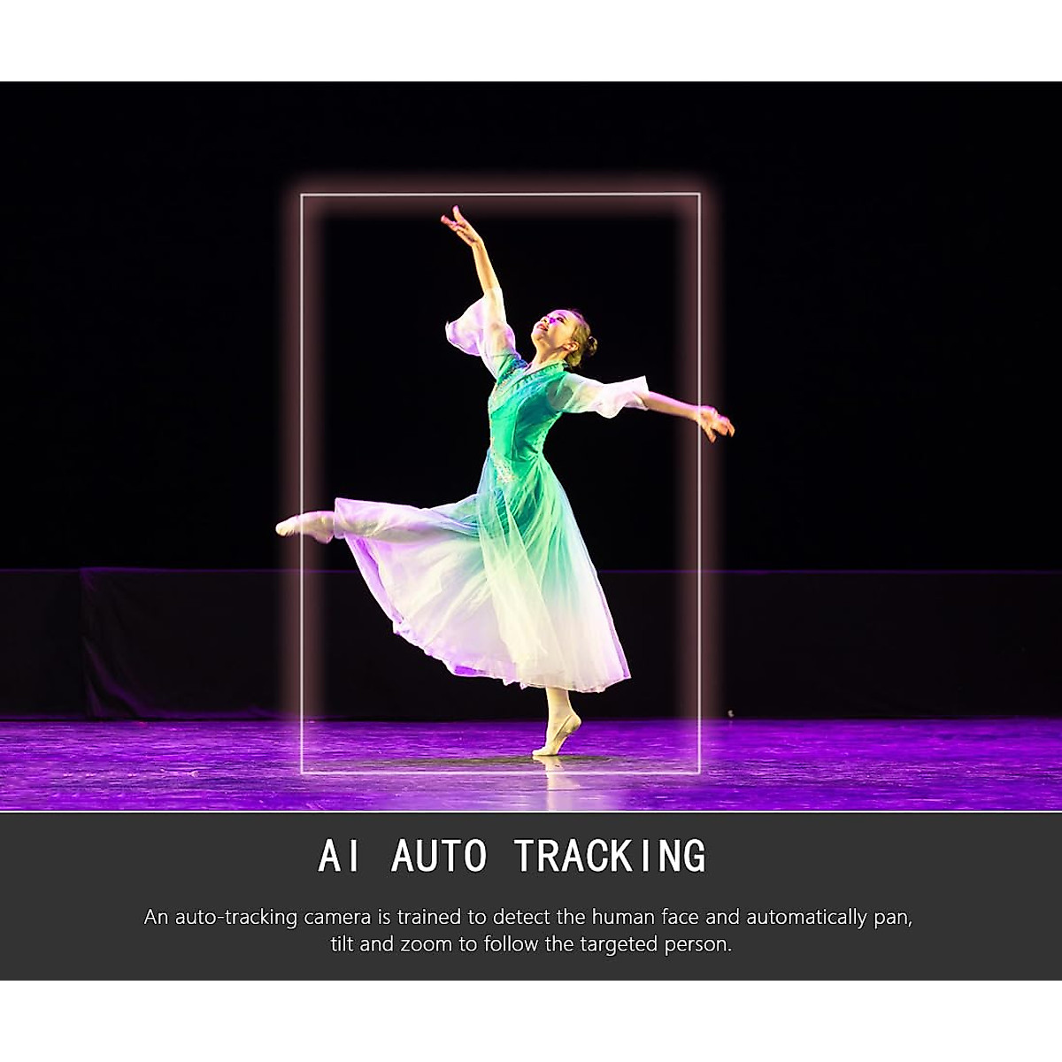 AVKANS AI Tracking PTZ Camera, 20X HDMI SDI PTZ Camera for Church Worship Events School Hospital Boradcast Live Streaming, PoE Support, Crystal Clear Video Quality