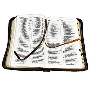 Biblia Letra Grande Manual de 12 puntos con Cierre y Concordancia Amplia Reina Valera 1960 marron con indice