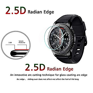 beukei (3 Pack) for Samsung Gear S3 and Gear S3 Frontier Screen Protector Tempered Glass, Anti Scratch, Bubble Free(Not Fit for Galaxy Watch 42mm and Gear S2 Smartwatch)