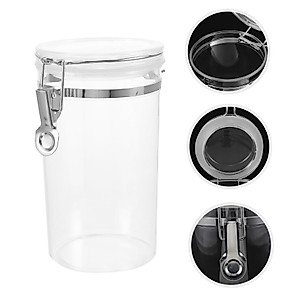 PRETYZOOM Clear Plastic Containers Jar with Lid Snack Container Food Container Clear Jar Clear Container Food Storage Jars Container with Lid Container for Food Plastic Jar Nut