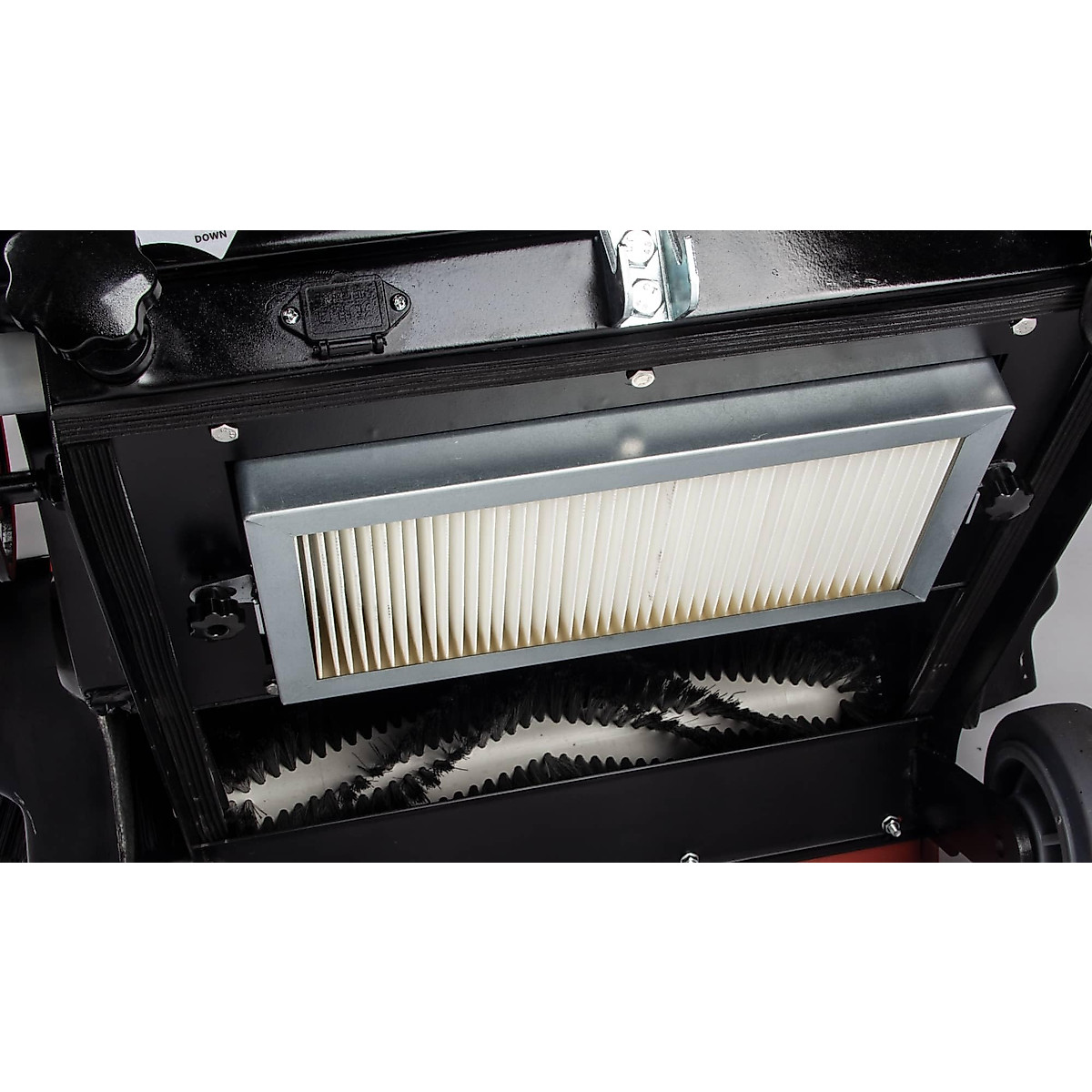 SANITMAX 41.3" Battery-Powered Walk-Behind Industrial Floor Sweeper Machine with Triple Brushes - Cleans up to 64,500 sq ft/hr