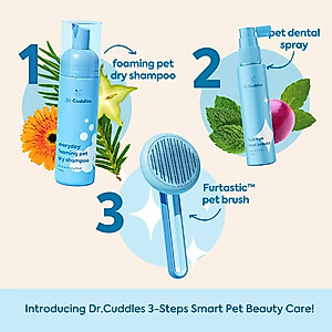 Dr. Cuddles Shiny Teeth Pet Dental Spray 2 Pack – Natural Long-Lasting Breath Freshener for Dogs & Cats, Vet Formulated, Healthy Mouth & Gums, Anti-Bacteria – Passion Fruit