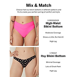 Victoria's Secret Pink Push Up Triangle Bikini Top, Wireless, Womens Swimsuit Top, Pure Black (XXL)