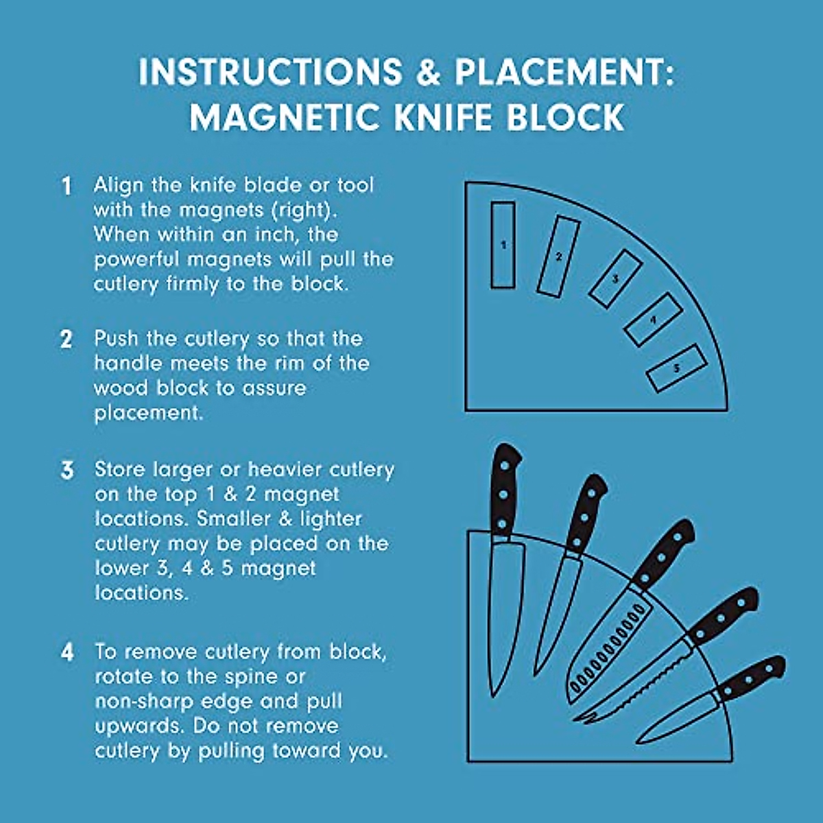 Messermeister Magnetic Knife Block, Acacia - Elegant, Durable & Secure - Holds 10 Knives or Steels & Scissors - 10"w x 10"h x 3"d