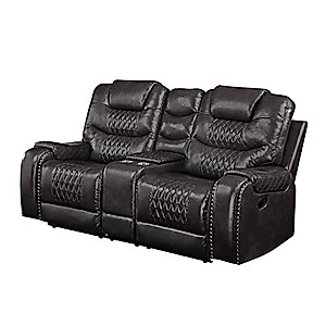 Acme Furniture Braylon Love Seats, Magnetite