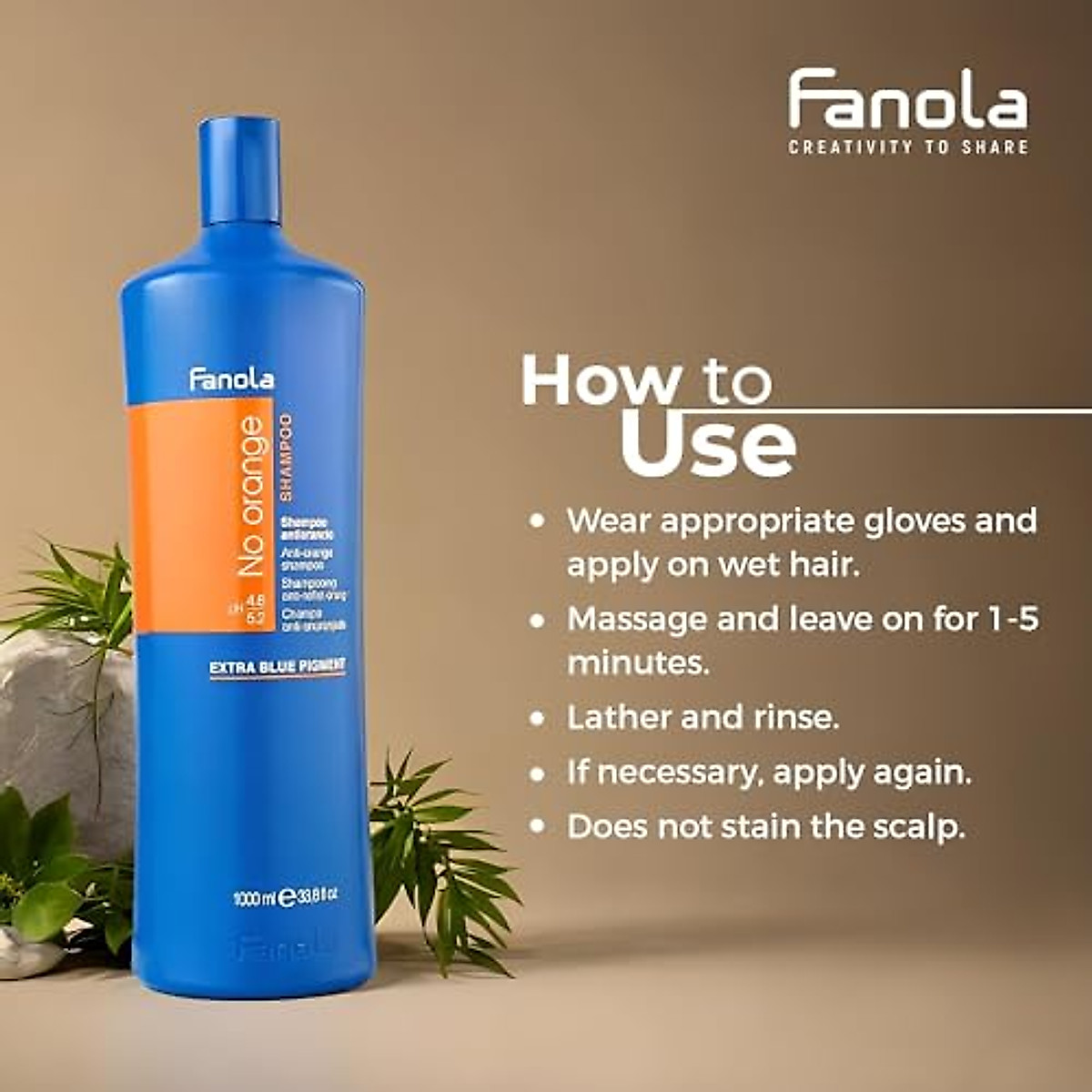 Fanola No Orange Shampoo Package (350 ml) Pack of 2