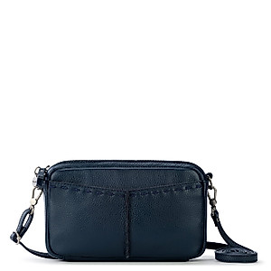 The Sak Womens Cora Leather Crossbody, Indigo, One Size US