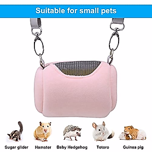 DONGKER Hamster Carrier Bag,Breathable Cylinder Small Animal Warm Outdoor Handbag with Adjustable Strap for Hamster Hedgehog Squirrel