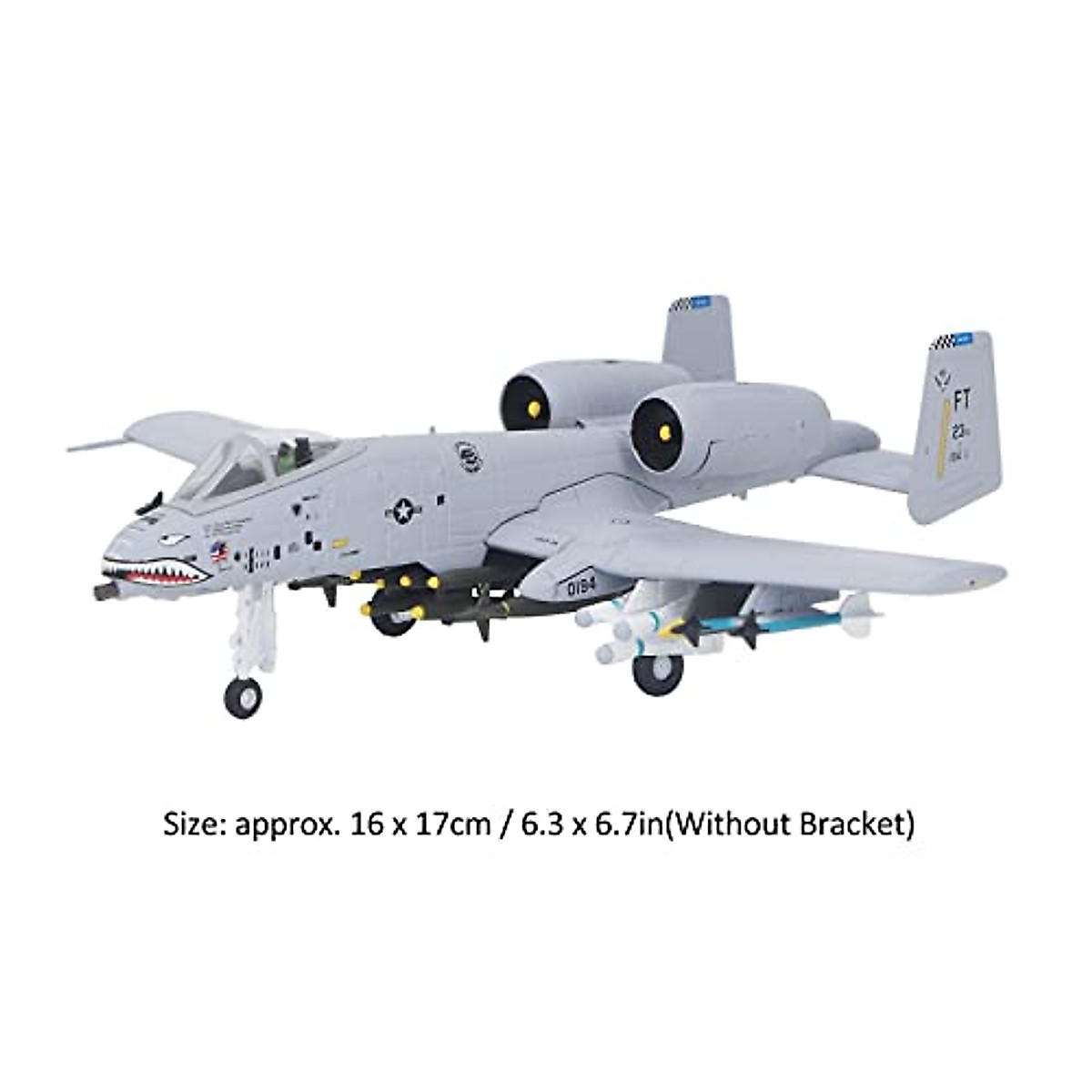 Naroote Model Plane, A-10 Alloy Aircraft Model 1:100 Scale Stylish Fighter Aircraft Model Rocket for Desktop Decoration
