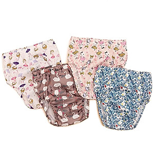 Toddler Underwear Girls 3T, Baby Girls' Training Underpants, Baby Girls' Rubber Pants, Plastic Diaper Covers for Swim Underwear Toddler Training Pants