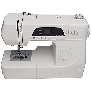 Elnita EC30 Computerized Sewing Machine with 30 Stitches, LED Display, Needle Threader and Foot Control.