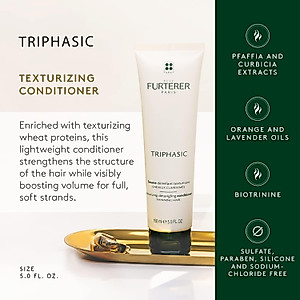 Rene Furterer TRIPHASIC Texturizing Detangling Conditioner, Thinning Hair, Men & Women 5 Fl Oz