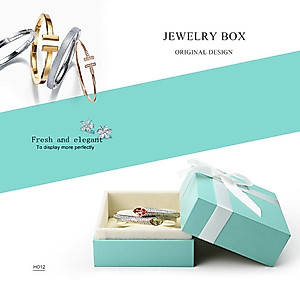 Oirlv Vintage Velvet Bracelet Gift Box Jewelry Bangle Gift Box with Ribbon for Wedding, Engagement, Proposal, Birthday and Anniversary