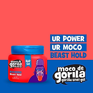 Moco de Gorila Rockero Hair Gel Jar, Long Lasting, Strong Hold Hair Styling Gel, Yellow, Lavender, 3-Pack of 9.52 Oz Each, 3 Jars