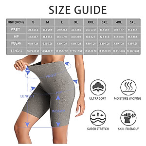 K-CHEONY Cotton Spandex Stretch Anti Chafing Boy Shorts Safety Panty Bike Shorts,Slip Shorts for Under Dresses (Gray, 3 Pack, XX-Large)