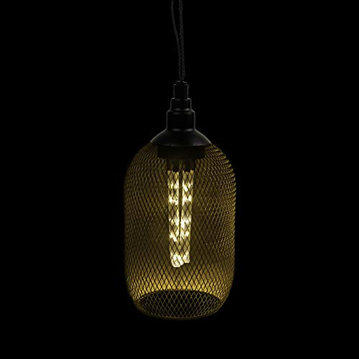 Alpine Corporation QTT391SLR-TM Solar Hanger w/White LED Light, 12", Black