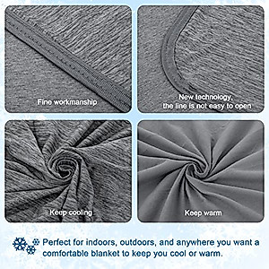 CHOSHOME Cooling Blanket for Hot Sleepers Lightweight Summer Cold Thin Blankets for Sleeping, Hot Flashes Night Sweats, Soft Blanket for Bed, Throw Size, Gray