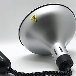 Hanging Food Heat Lamp Commercial Food Warmer Lights Telescopic Heating Lamps for Buffet Kitchen Restaurant(Dia.29cm,Adjustable Height.60-150cm) (Silver)