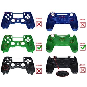 WPS Matte Controller Case Collection Full Housing Shell + Full Buttons for PS4 Playstation Slim Pro (JDM-040) Controller (Purple)